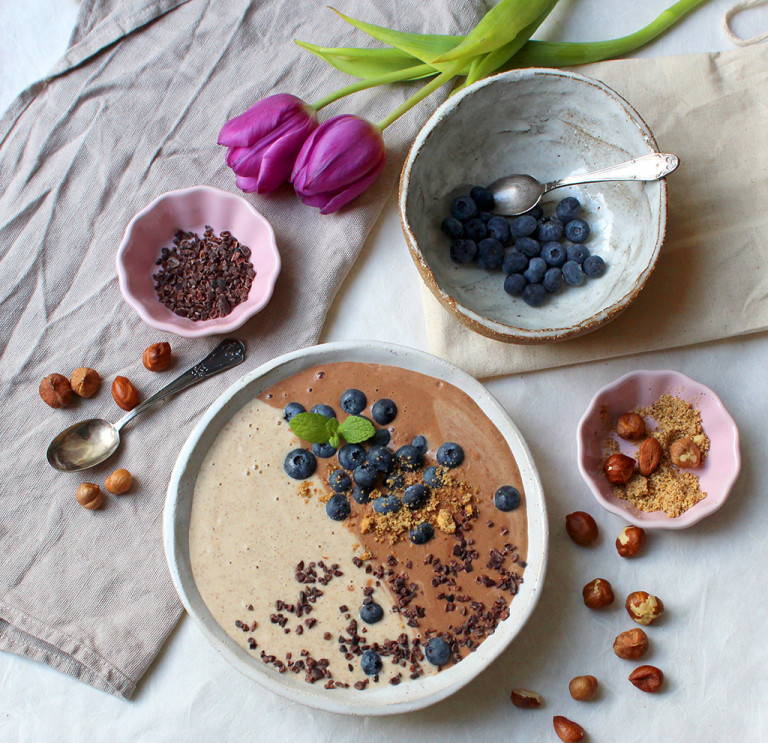 Hazelnut Vanilla Chocolate Smoothie - Delicious and Healthy by Maya